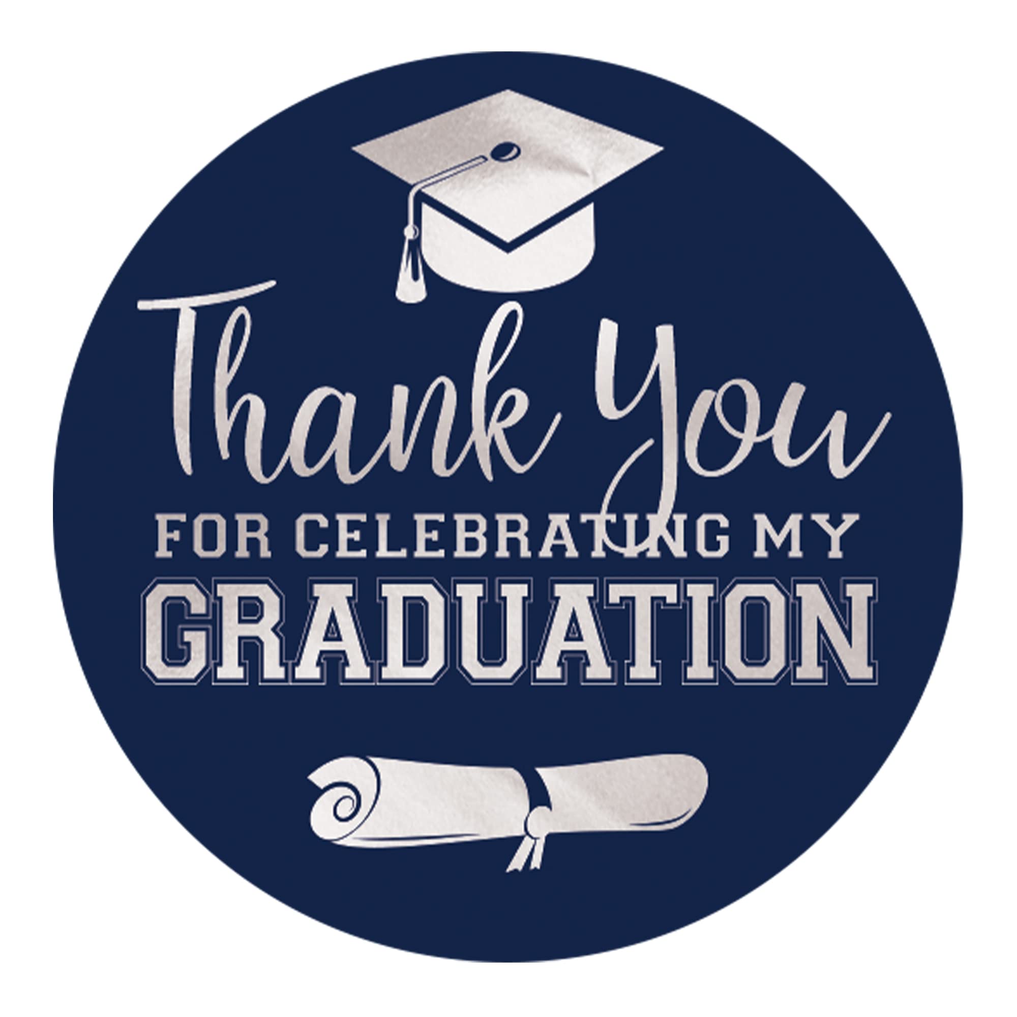 Amazon.com : Graduation Party Circle Sticker Labels - Thank You for ...