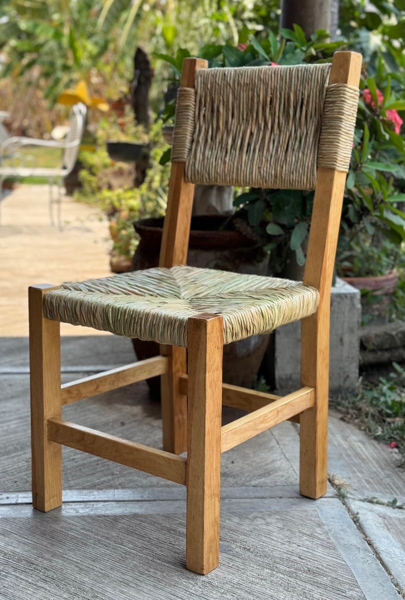 Elegante Silla Artesanal Madera Sustentable Estilo Antiguo : Amazon.com ...