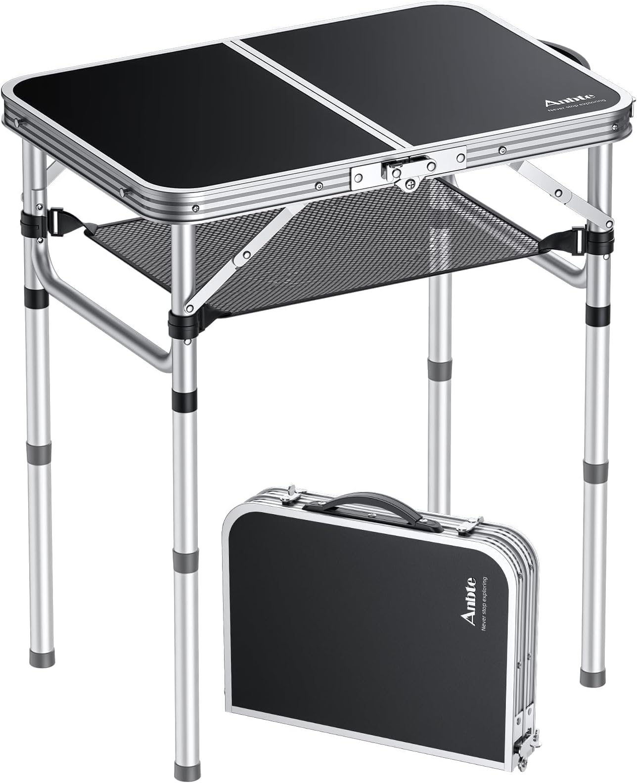 Amazon.com : YUFIFAIRY Aluminum Camp Table, Folding Table Portable ...