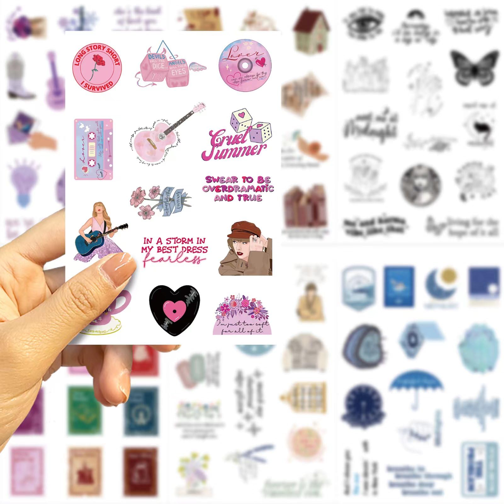 Snapklik.com : Singer Taylor Stickers, 24 Sheets Repeating Waterproof ...