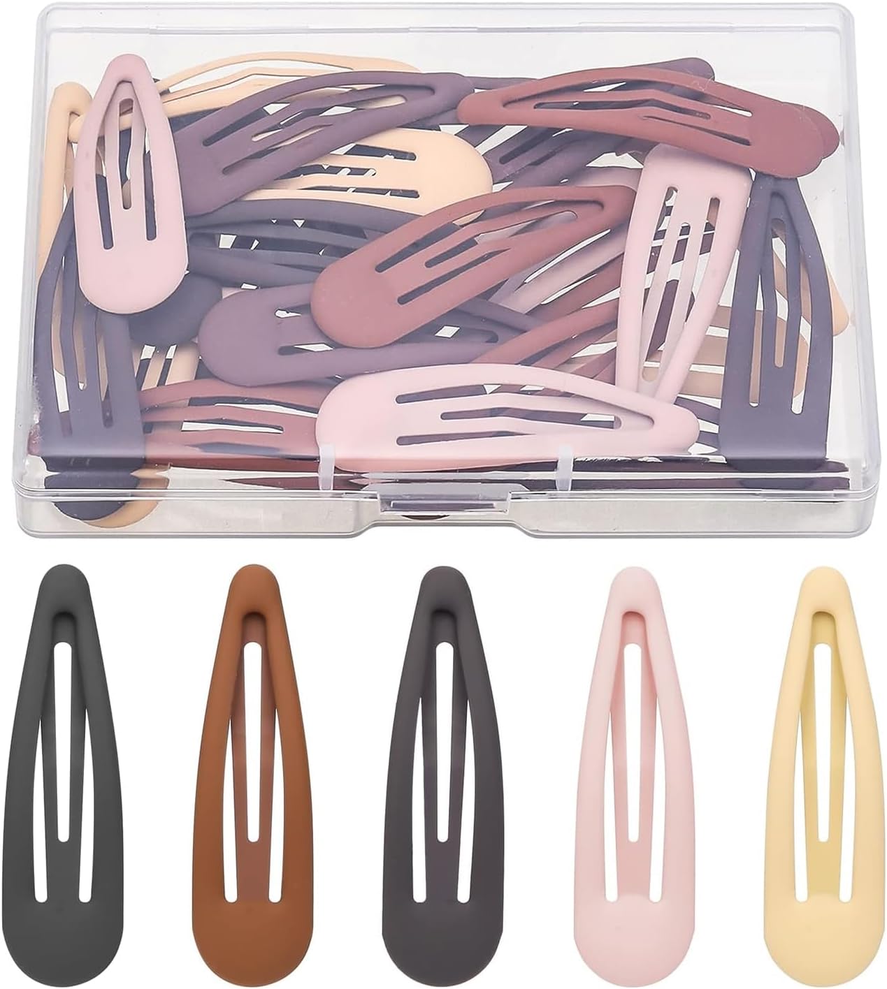 30pcs Color Hair Clips 2 Inch Snap Hair Clips Non-Slip Metal Hair Clip ...