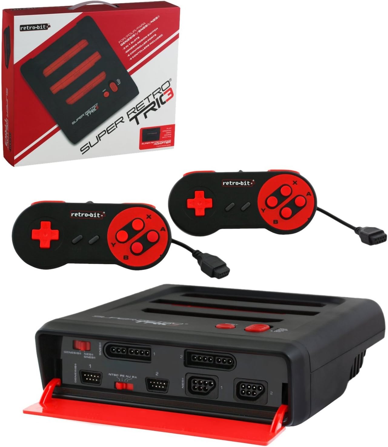 Retro-Bit RB-SR3-2043 Super RetroTRIO 3 in 1 Console : NES/SNES/Genesis ...