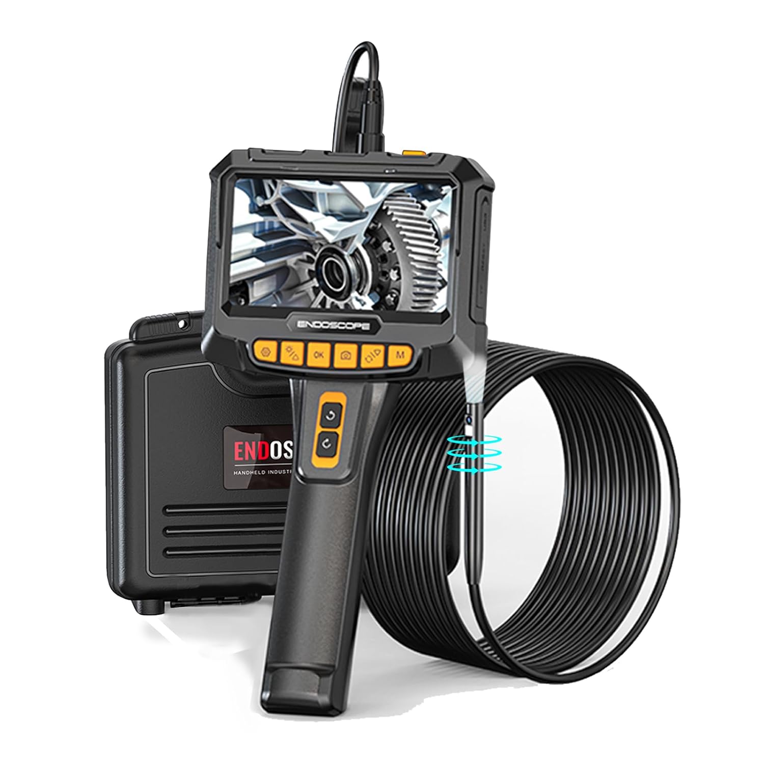 Borescope with Dual Cameras Rotating 360°, 5.0 MP Pixel HD Camera, 5 ...