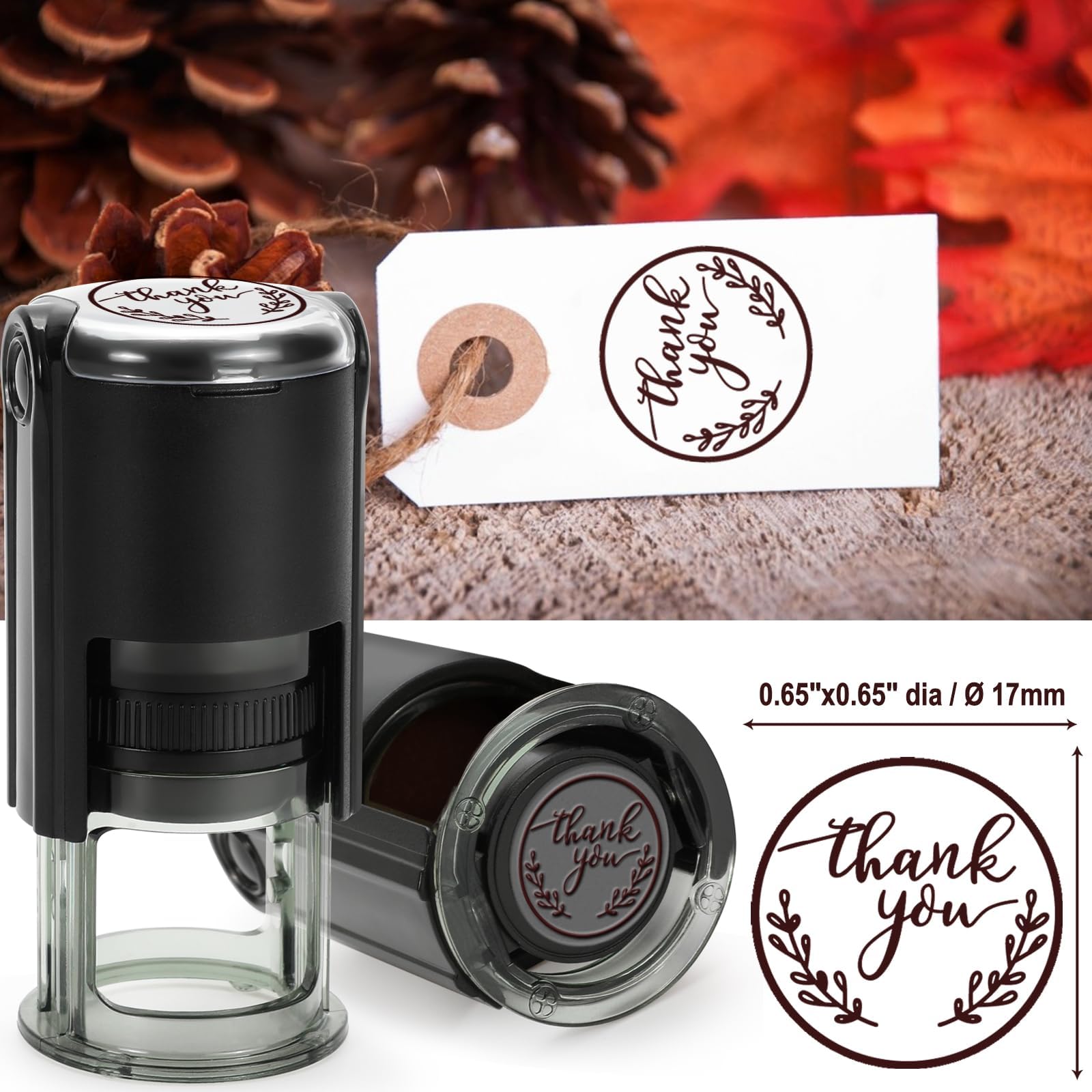 Amazon.com : Idealiveny Self-Inking-Thanksgiving-Rubber-Stamps for ...