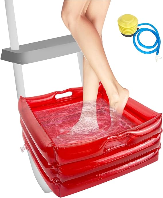 Amazon.com: Inflatable Pool Foot Bath Basin, 14 x 14 x 5.5 inch Foot ...