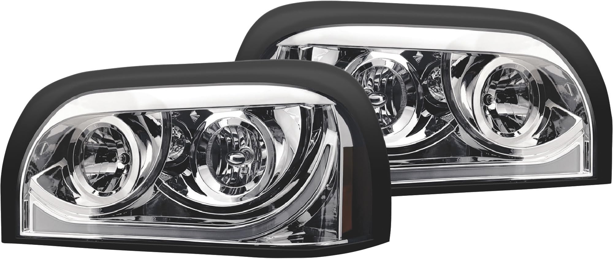 Amazon.com: Fortpro Black Headlight Compatible with Freightliner ...
