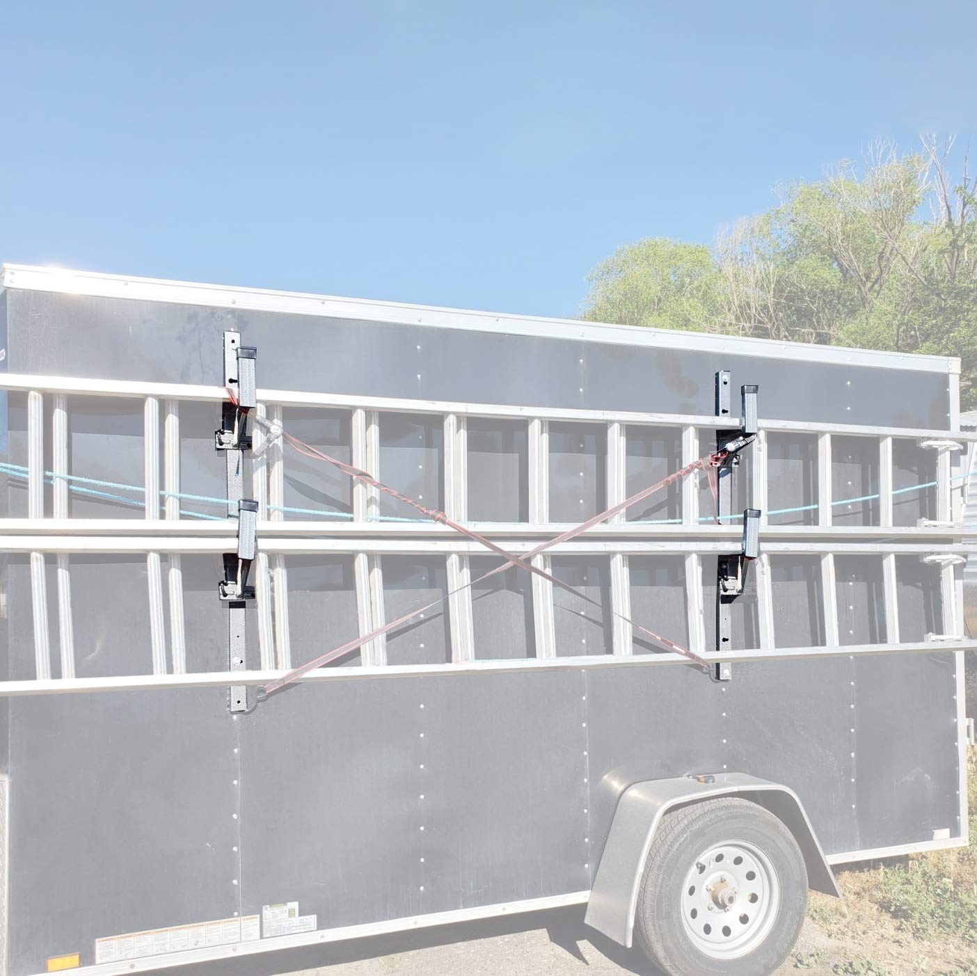 Enixwill Side Ladder Rack Enclosed Trailer Exterior Side Wall Mount ...