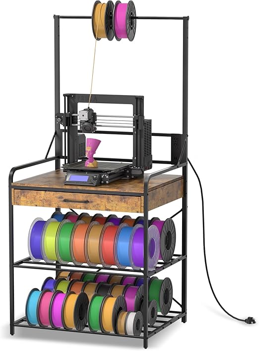 Amazon.com: Anrigeail 3D Printer Rack Filaments Storage - Rolling 3D ...