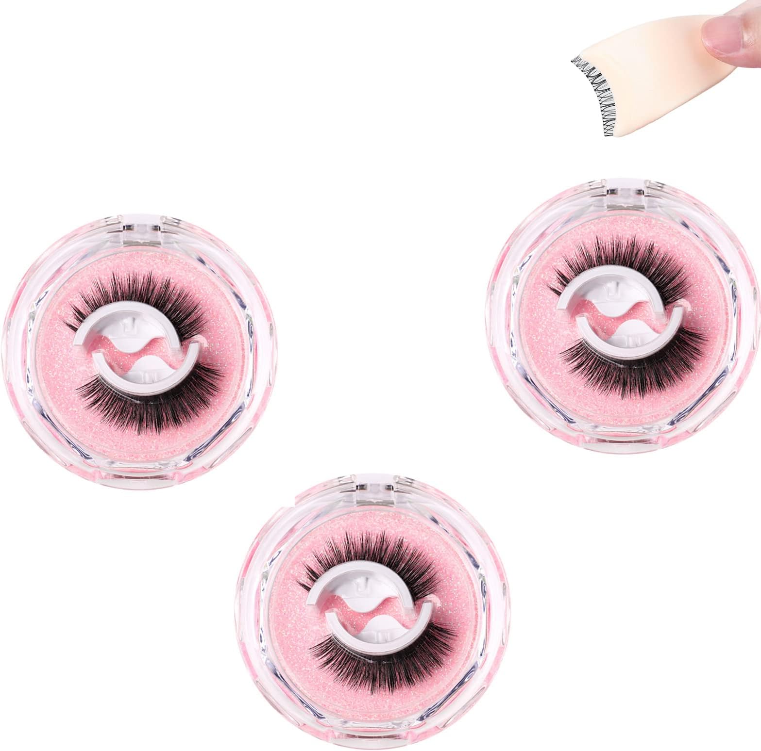 Amazon.com: Glazyboo Self Adhesive Eyelashes, GlazyLash Reusable ...