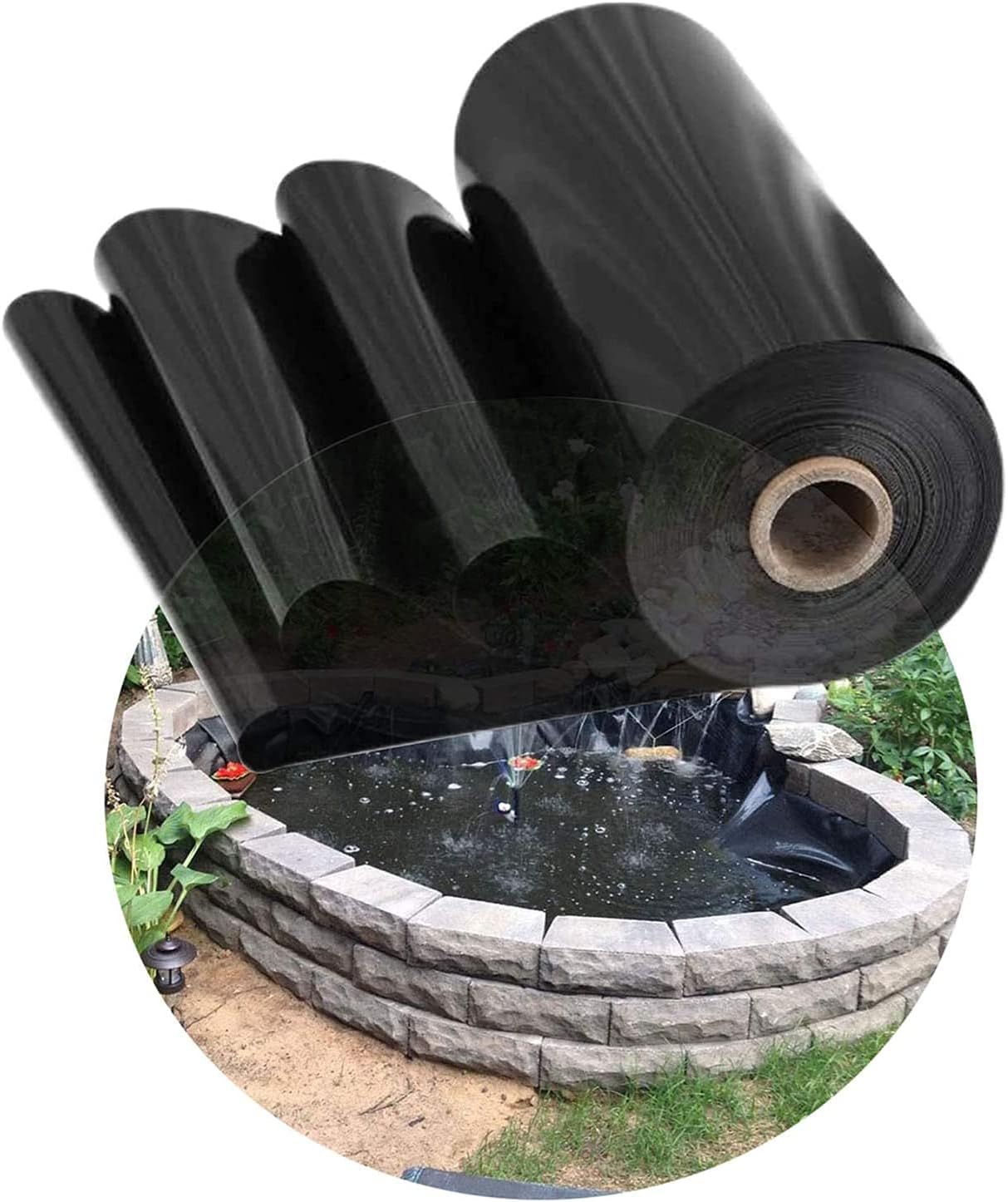 Amazon.com: NAKAN Flexible HDPE Rubber Pond Liner, 0.2mm PVC Pond ...