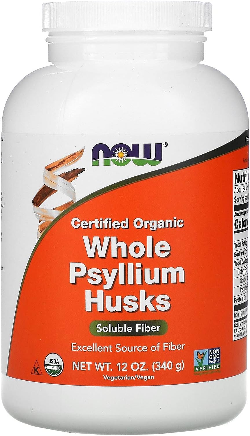 Amazon.com: NOW Foods Supplements, Whole Psyllium Husks, Certified ...