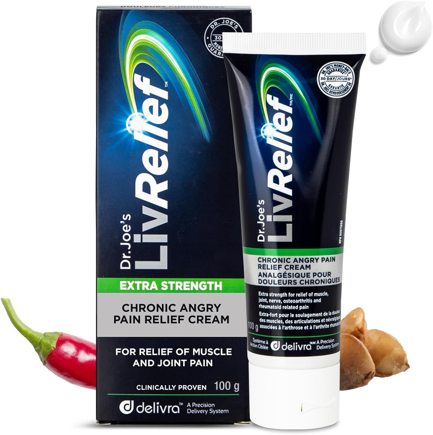 LivRelief Extra Strength Chronic Angry Pain Cream 100g : Amazon.ca ...