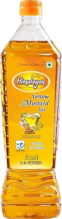 Himalayan Yellow Mustard Oil (Fortified with vitamin A and D), 1 Litre ...