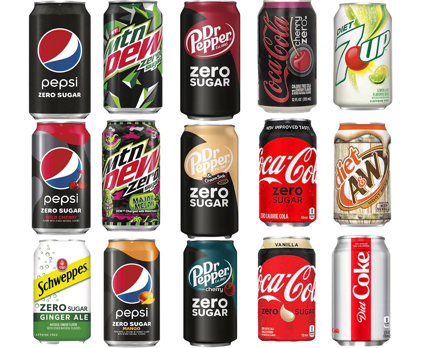Buy EVAXO LUV BOX VARIETY SODA CANS , ZERO SUGAR & DIET 12 OZ , PACK OF ...