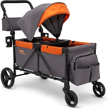 Amazon.com : Jeep Wrangler Deluxe 4 Seater Stroller Wagon by Delta ...