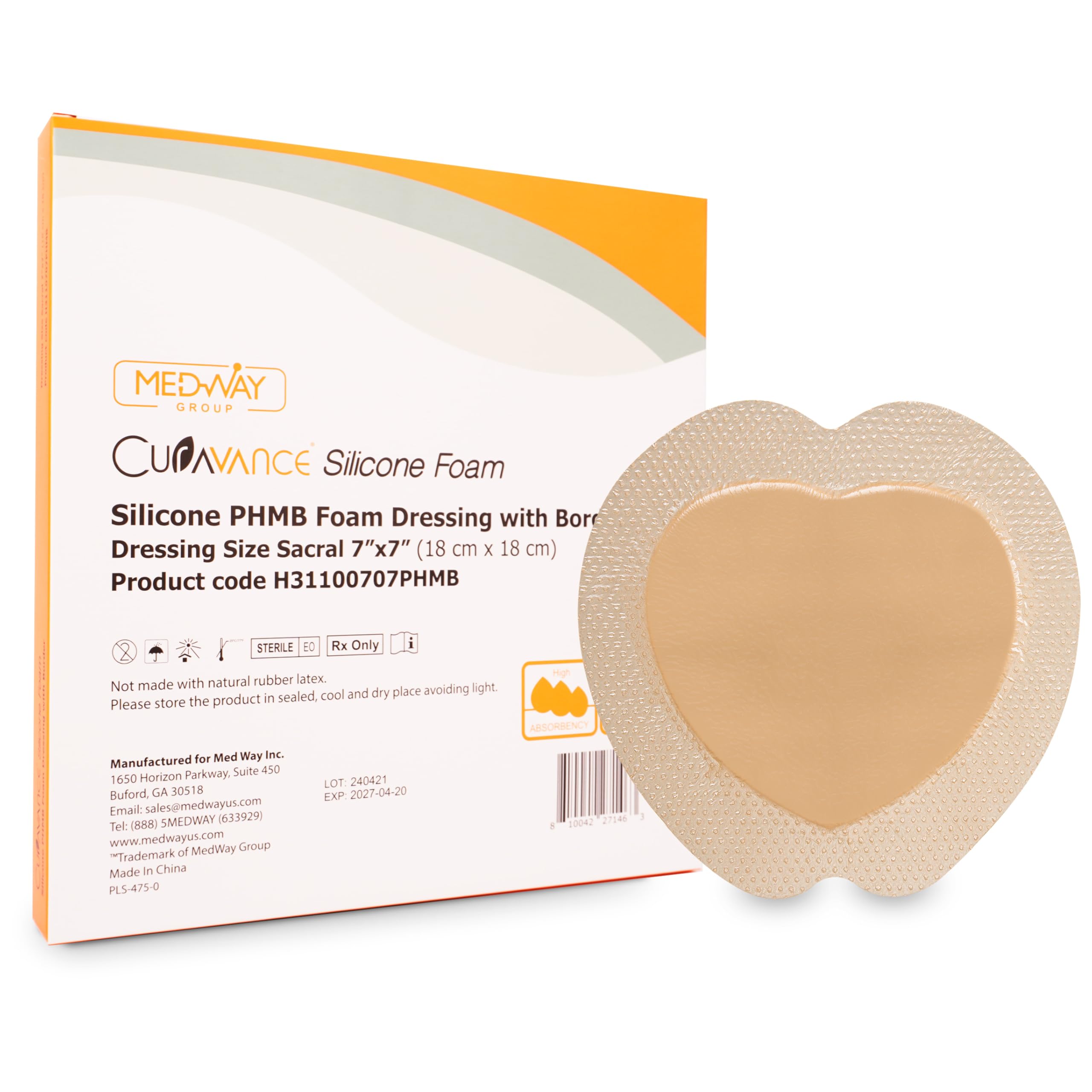Amazon.com: MedVance - Bordered Silicone PHMB Adhesive Foam Dressing ...