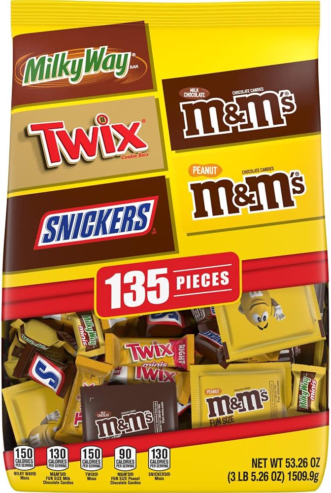 Amazon.com: SNICKERS, TWIX, 3 MUSKETEERS & MILKY WAY Individually ...