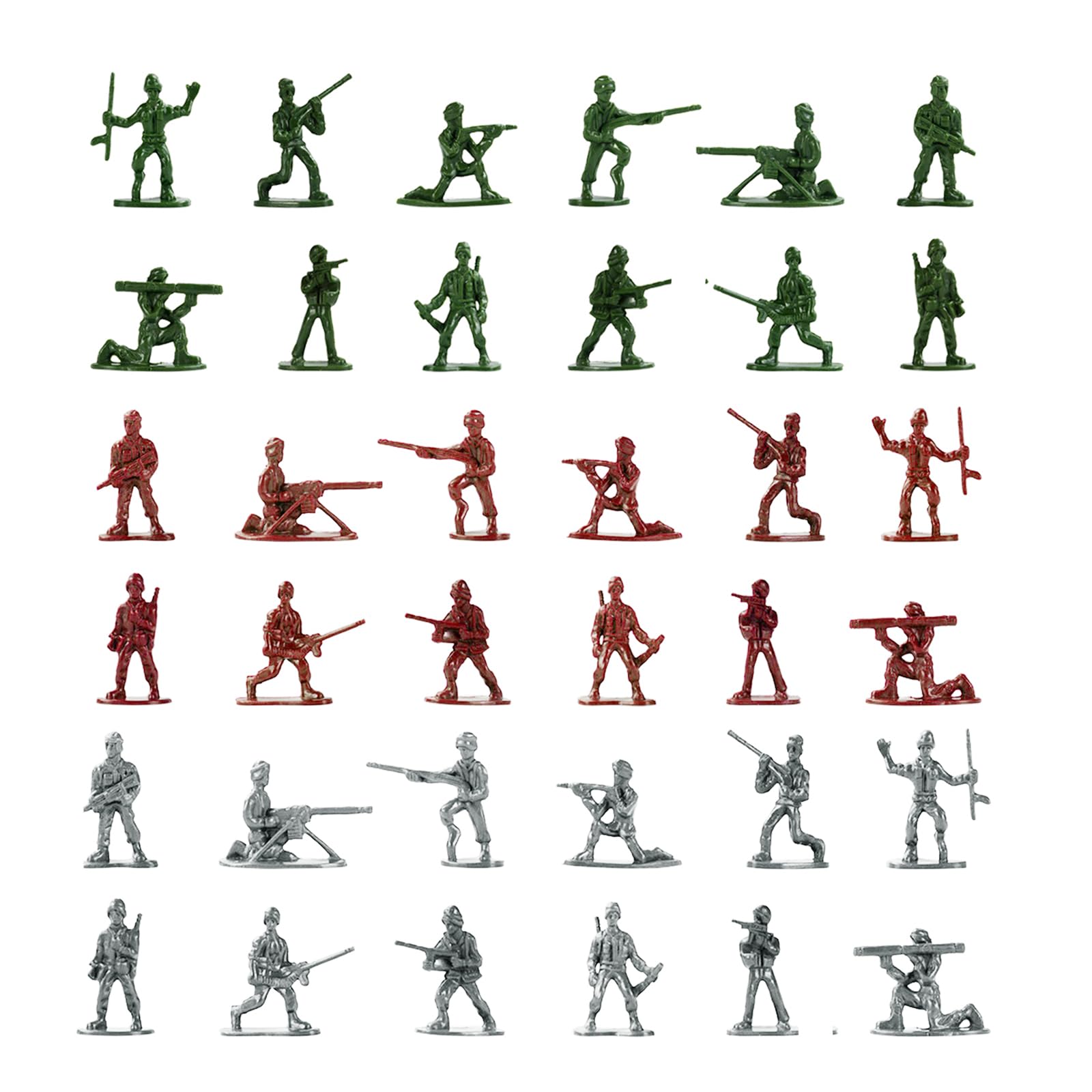 CutitiUU 100Pcs Plastic Toy Soldiers Army Men Action Figures Military ...