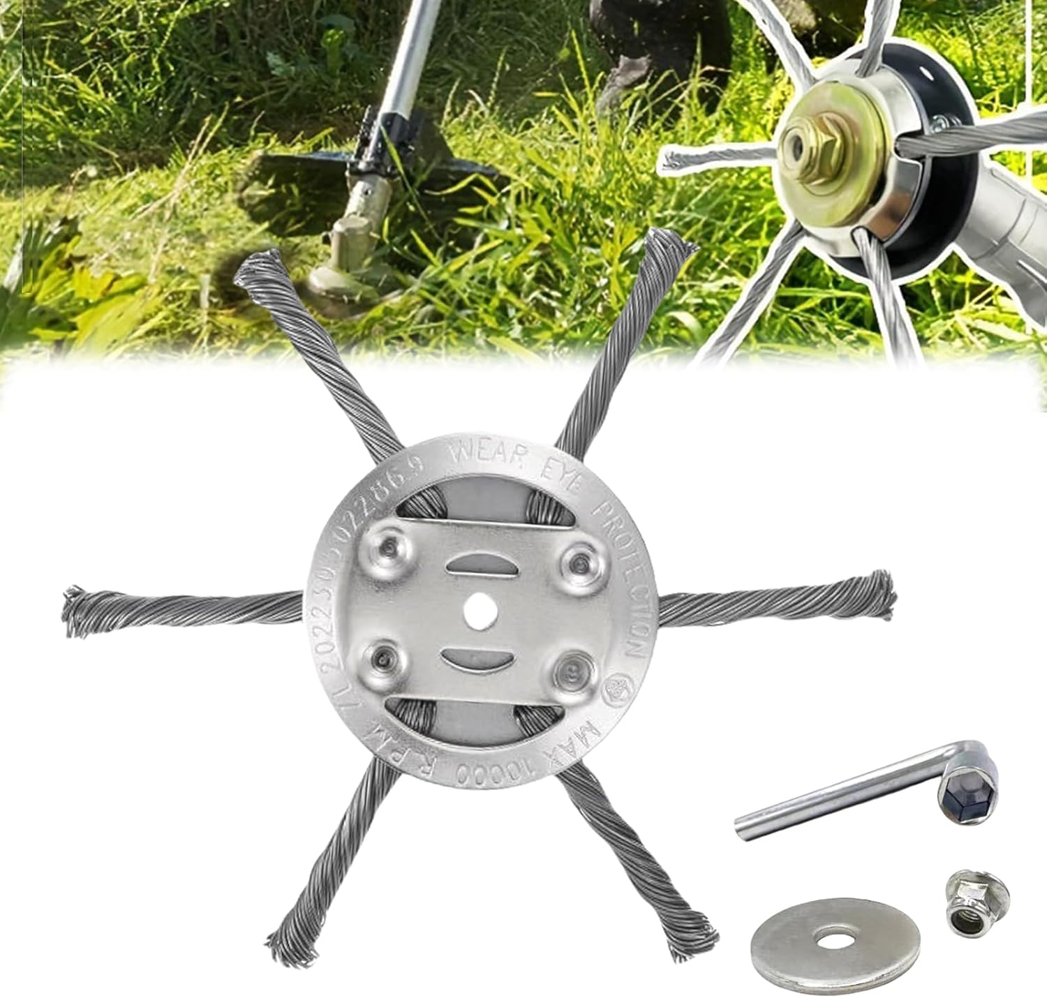 Amazon.com: Snaste Universal Steel Wire Grass Trimmer Head, 6Inch Metal ...
