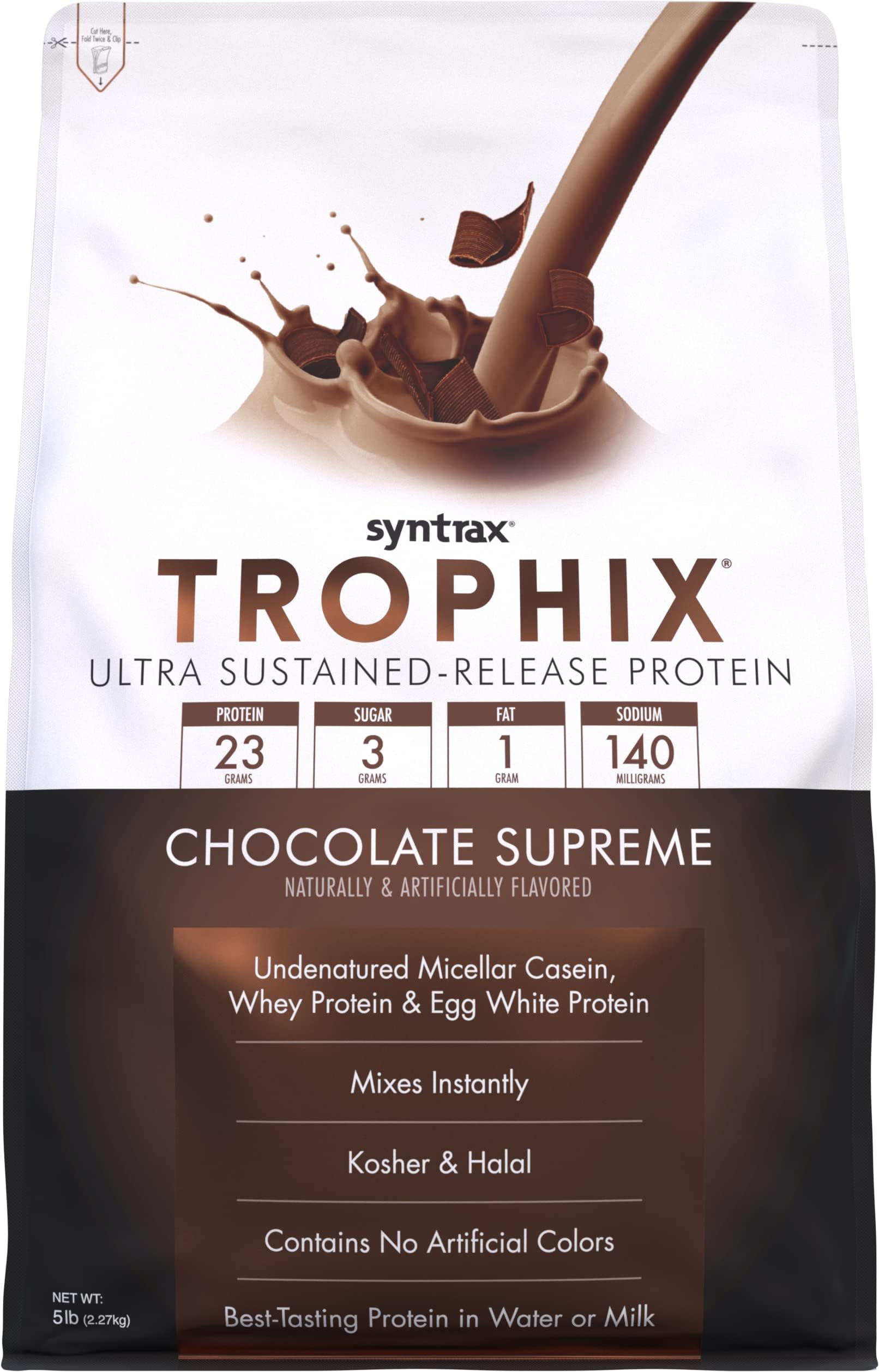 Amazon.com: Syntrax Nutrition Trophix Protein Powder, Ultra Sustained ...