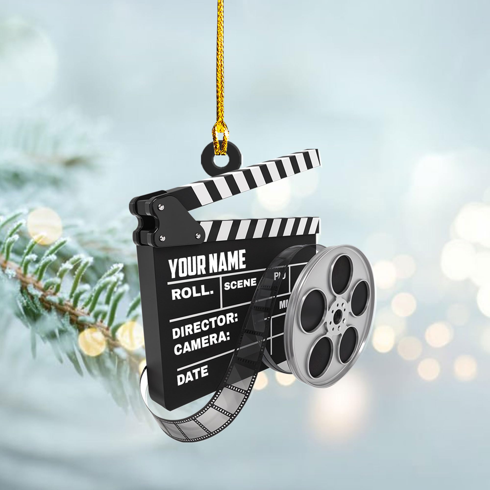 Amazon.com: Personalized Film Ornament, Theater Ornaments, Popcorn ...