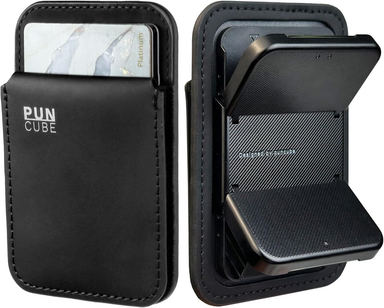 Amazon.com: PUNCUBE Minimal wallet 3.0-Slim and Functional Genuine ...