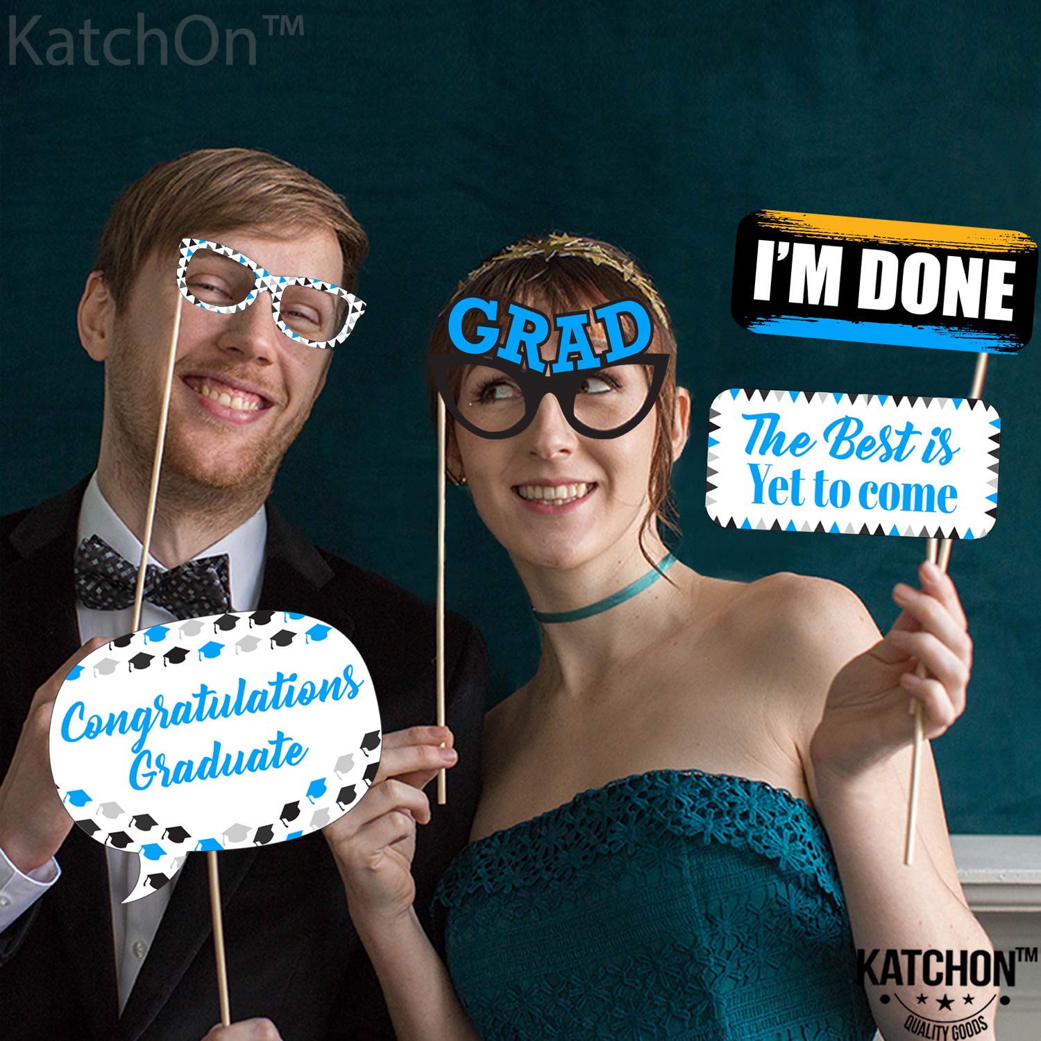Graduation Photo Booth Props Blue - Graduation Decorations 2020 ...