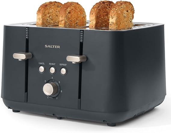 Salter EK5565BGRY Marino 4-Slice Toaster - Removable Crumb Tray ...