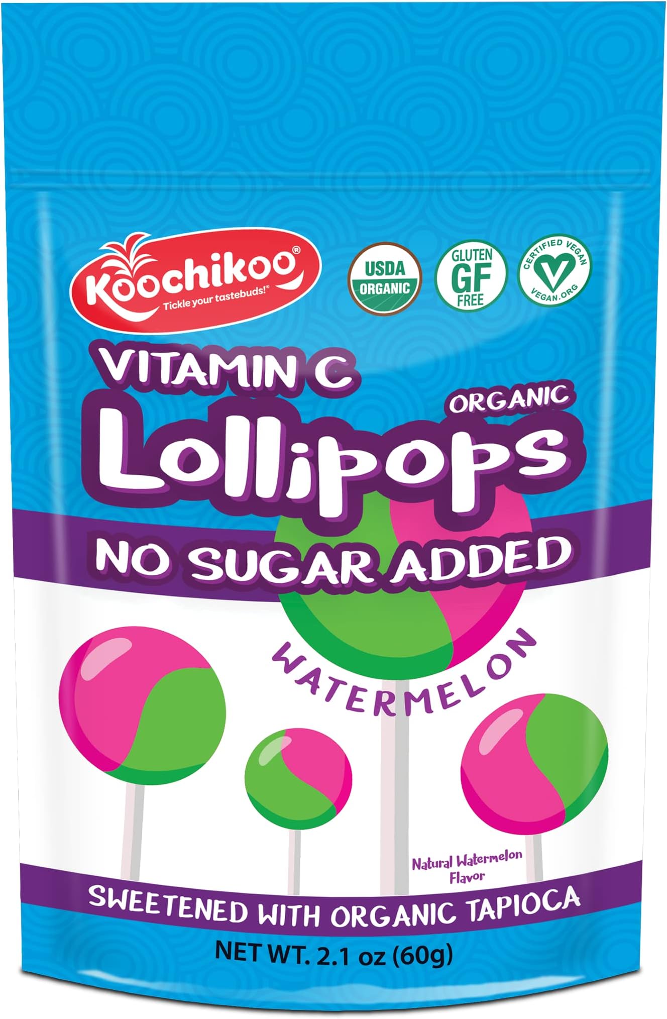 Amazon.com : Koochikoo Sugar Free Organic Lollipops with Vitamin C ...