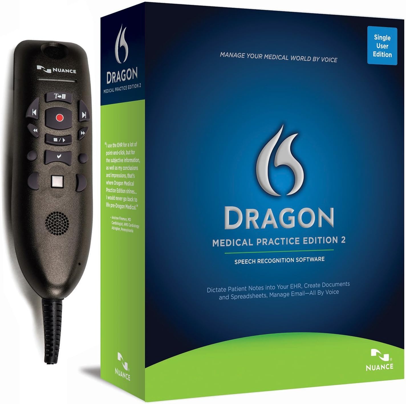 Amazon.com: Dragon Medical Practice Edition 2 with Powermic III for ...