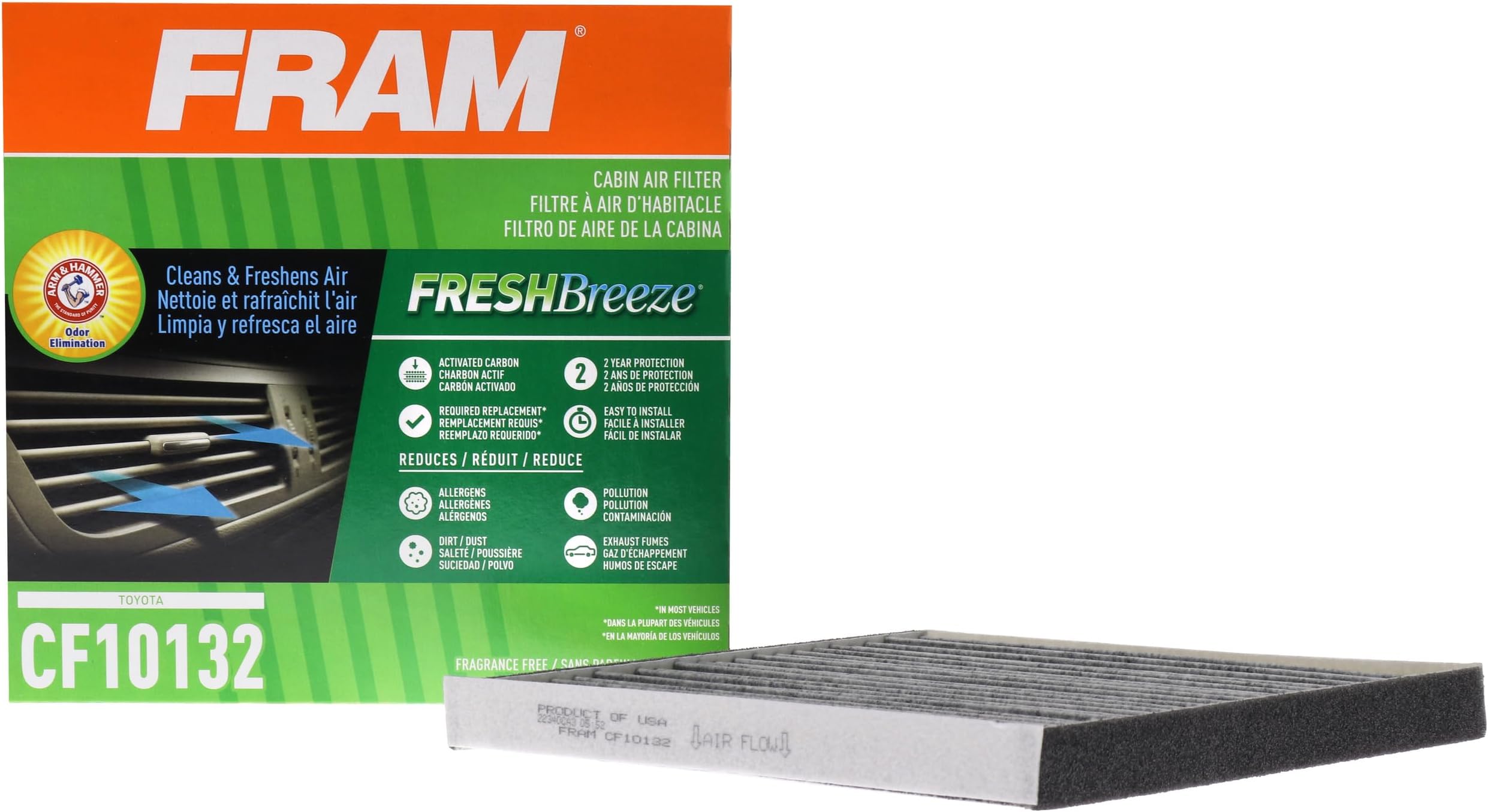 Amazon.com: FRAM Fresh Breeze Cabin Air Filter Replacement for Car ...