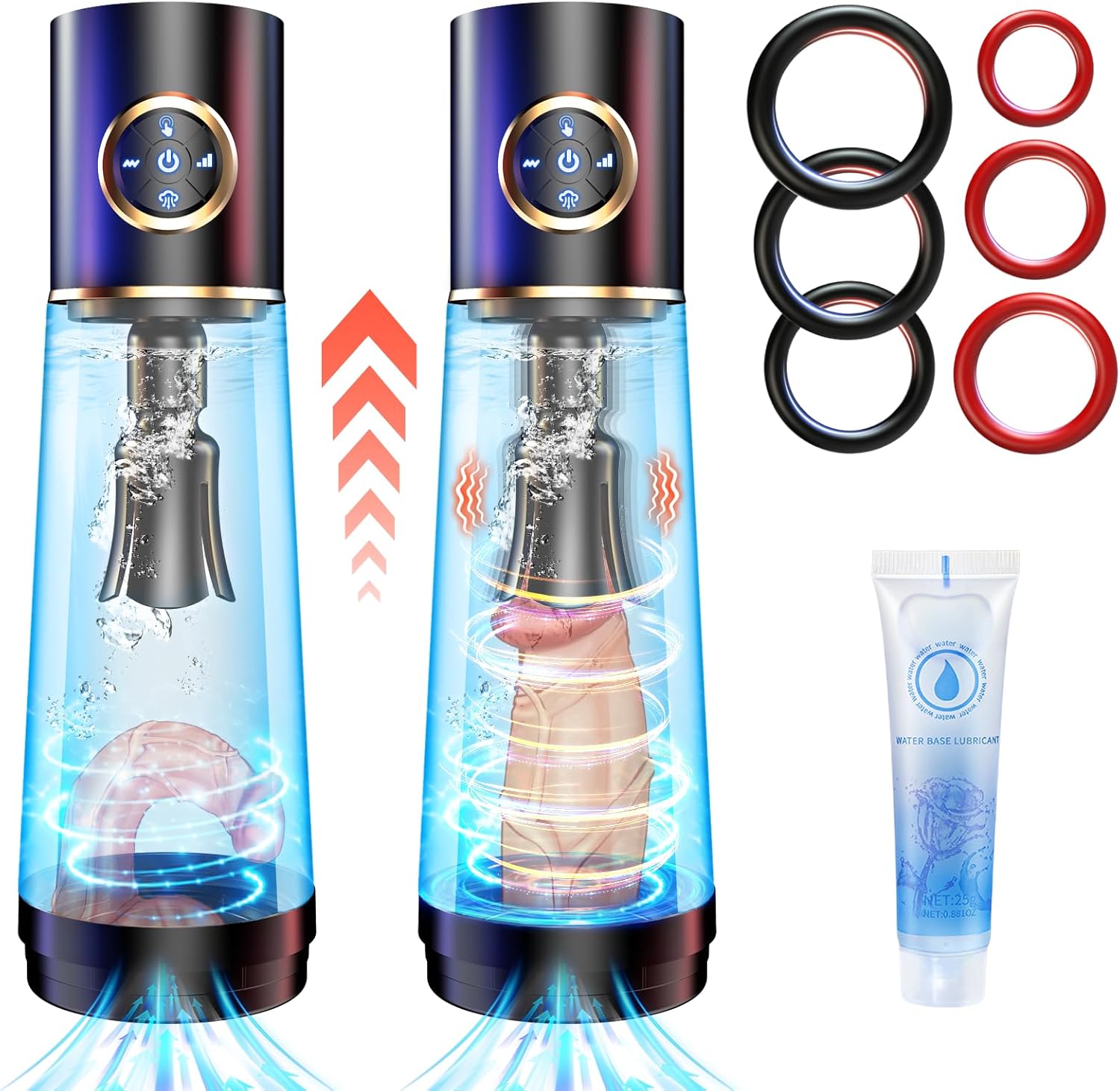 Pompa Pene Masturbatore per Uomo - Maschile Vibratore Sex Toys, Adulti ...