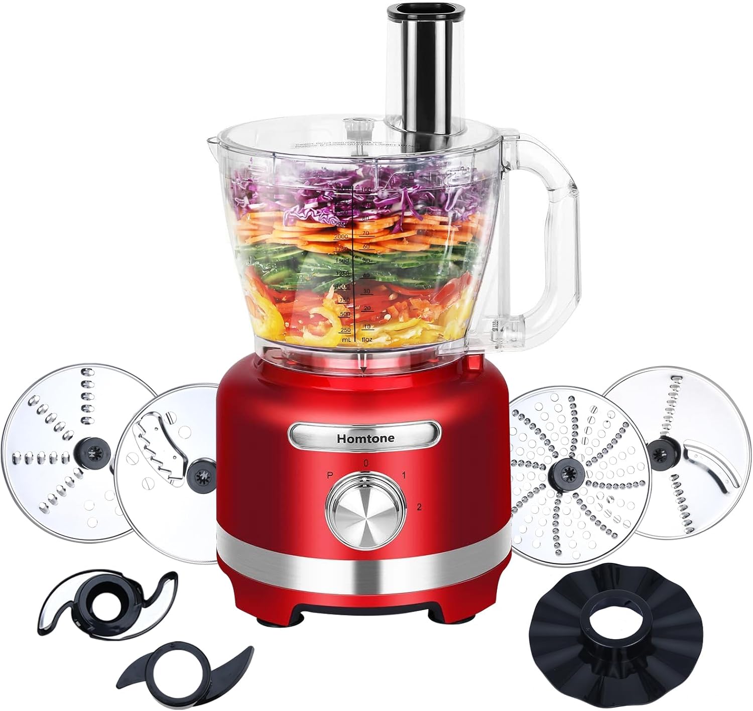 Amazon.com: Homtone 16 Cup Food Processor, French-Fry-Cutter Food ...