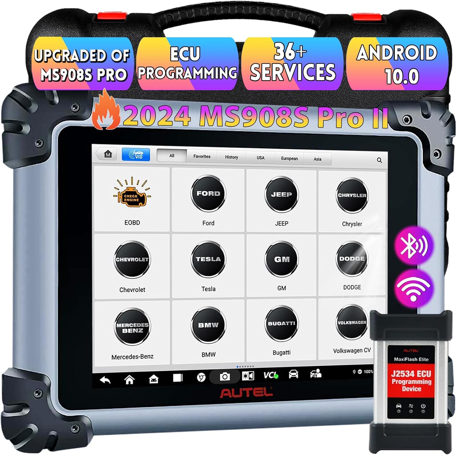 Amazon.co.jp: Autel MaxiSys MS908S Pro II 車診断スキャンツール - 2023年版 MK908P ...