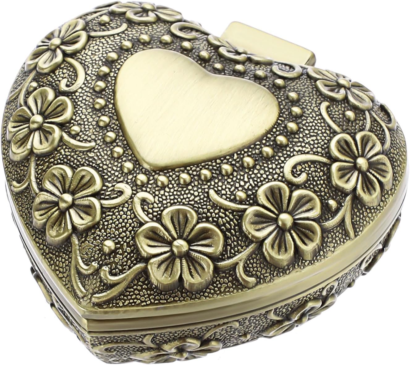 Amazon.com: Hipiwe Vintage Heart Shape Jewelry Box - Small Antique Ring ...
