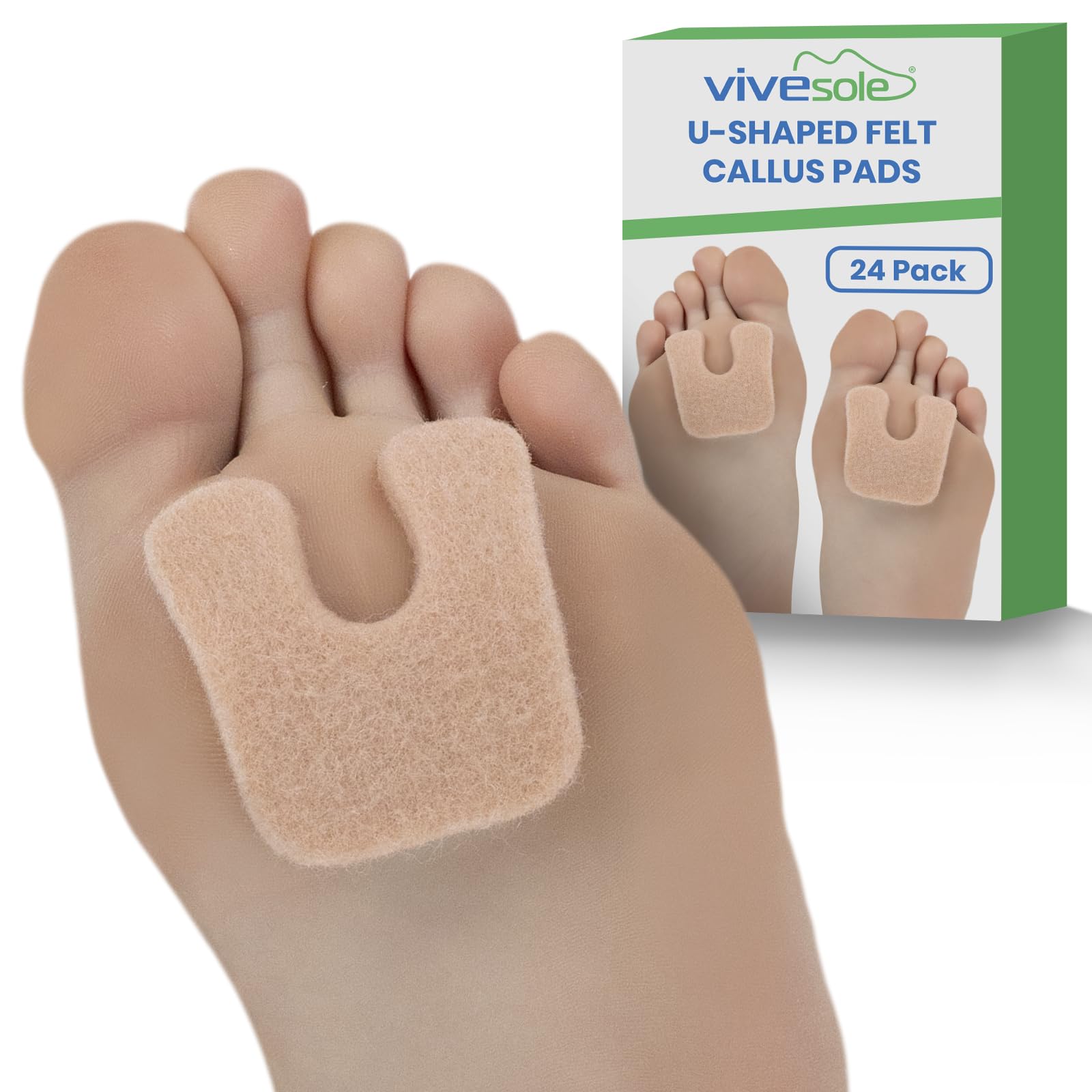 Amazon.com : ViveSole U-Shaped Callus Cushions for Feet (Pack of 24 ...
