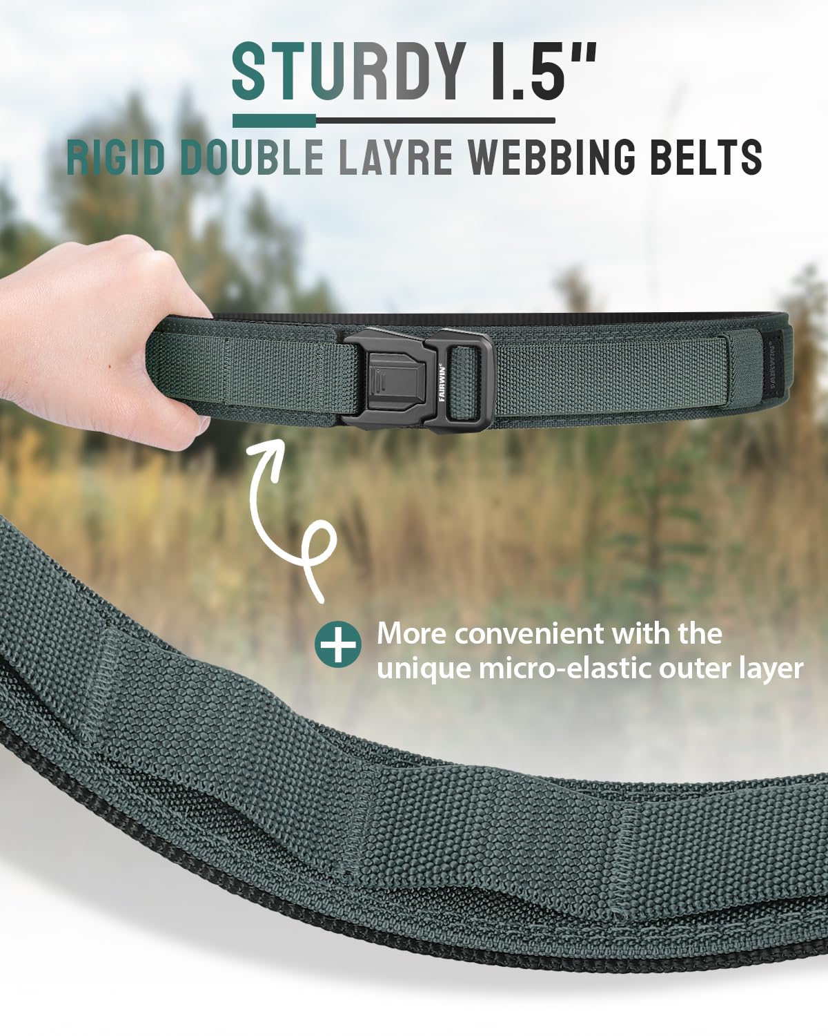 Snapklik.com : FAIRWIN Duty Belt, Tactical Battle Molle 1.5 Inch Carry ...