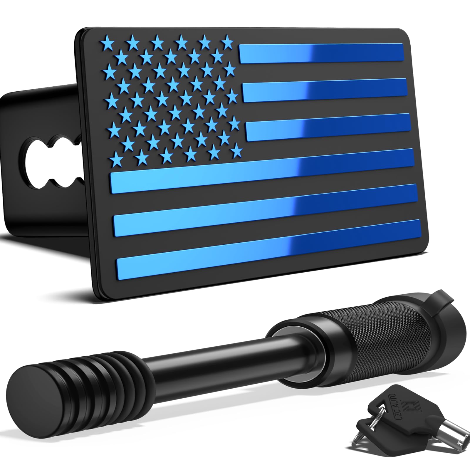 Amazon.com: OGYE 2 Inch Trailer Hitch Cover with American Flag, Heavy ...