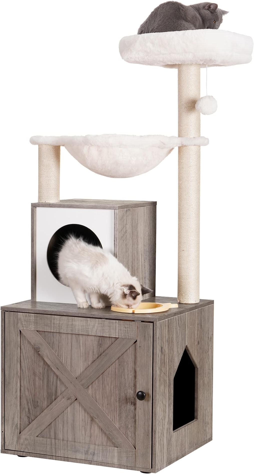 Amazon.com : YITAHOME Modern Cat Tree with Litter Box Enclosure, Hidden ...