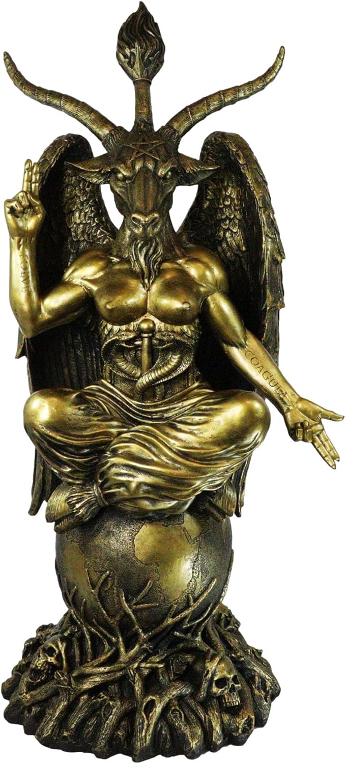 Ebros tono dorado de 3 pies de gran tamaño de la iglesia de Satanás ...