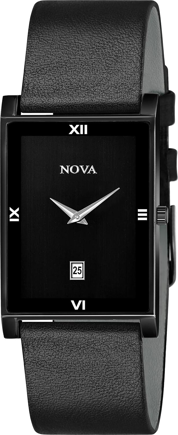 Buy NOVA Slim Watch Mens & Women Slim Date Series Wrist Watch Analog ...