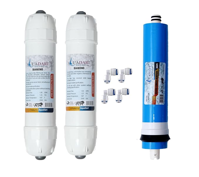 AquaDart 80 GPD Ro Membrane Pre Carbon and Sediment Filter for All Type ...