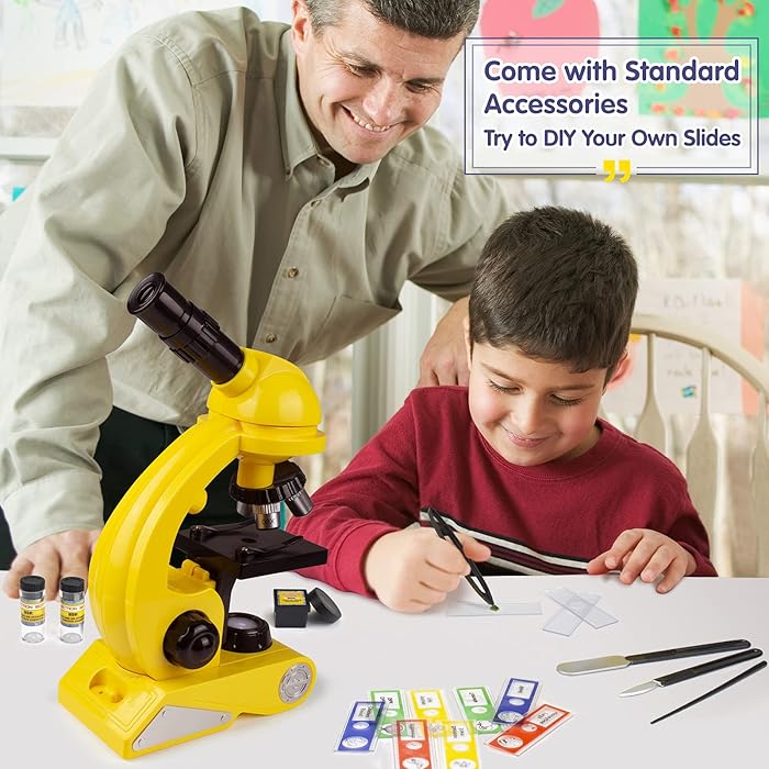 Buy SOLMOD Microscope for Kids, Dual Light Microscope Science Kit for ...