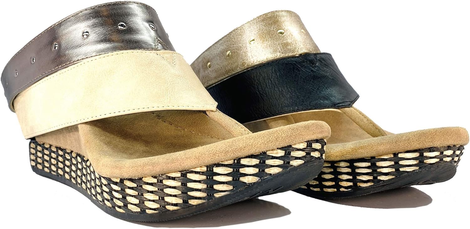 Amazon.com | Modzori Veronica Women's Mid Wedge 4-Way Reversible Sandal ...