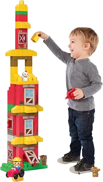 Amazon.com: Mega Bloks First Builders Friendly Farm Building Set : Toys ...