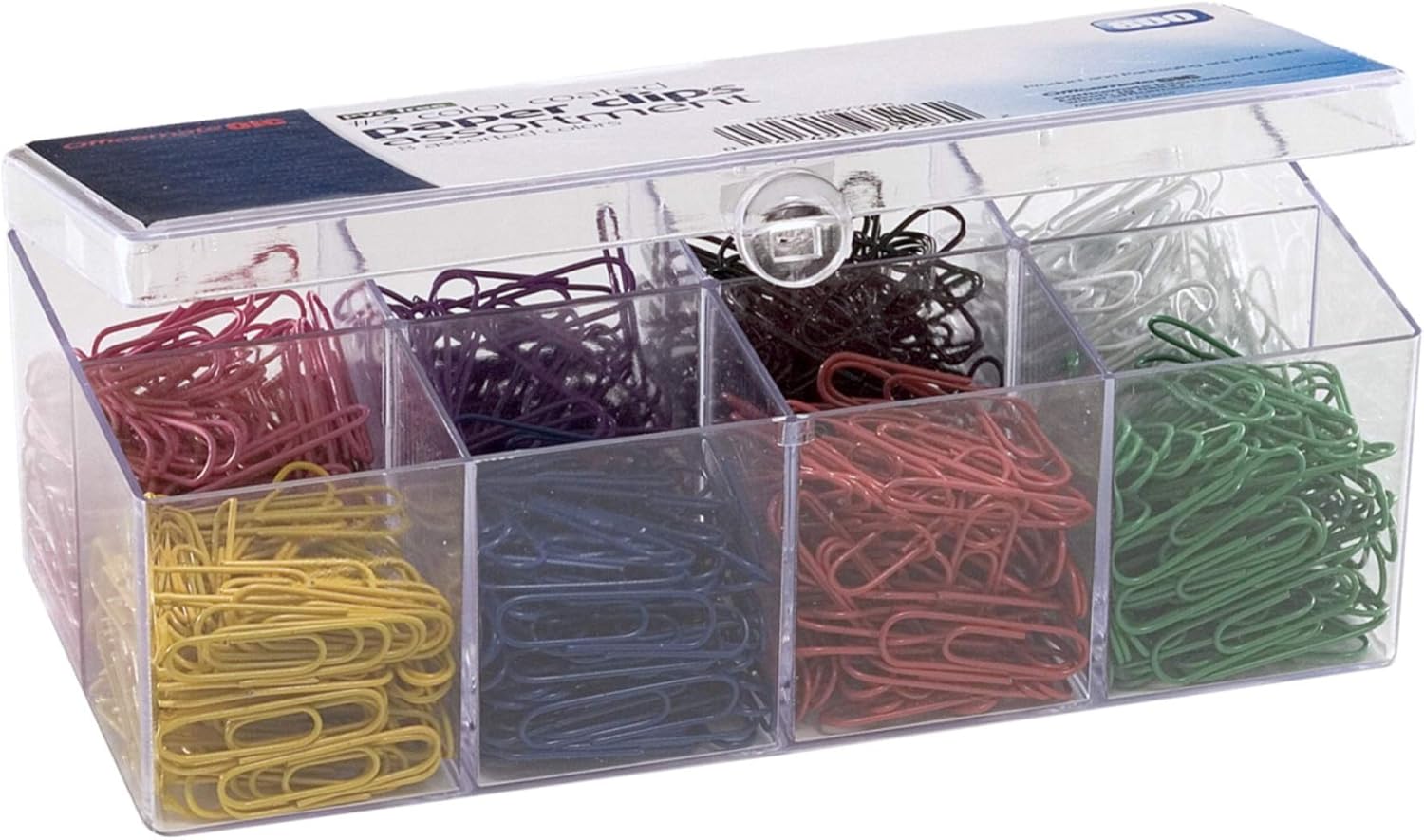 Amazon.com : officemate Plastic Coated Paper Clips, No. 2 Size ...
