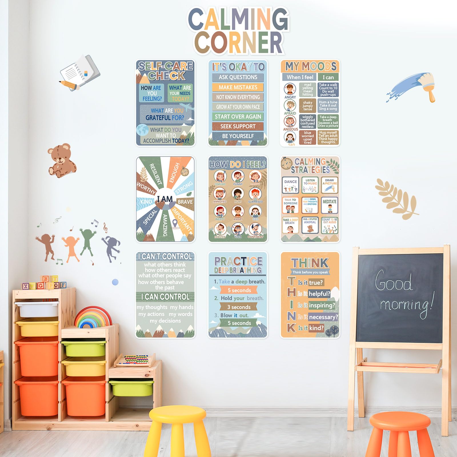 Snapklik.com : 10 Pcs Calming Corner Posters Classroom Feeling Emotion ...