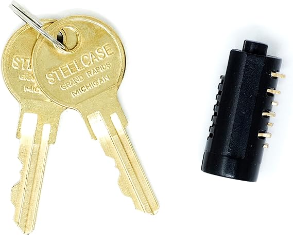 Steelcase FR351 Lock Core Kit with 2 Keys - Black: Amazon.com: Tools ...