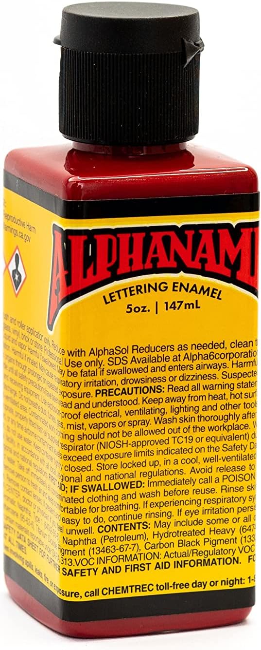 Amazon.com: Alpha 6 Alphanamel - Dark Red - Enamel Paint for ...
