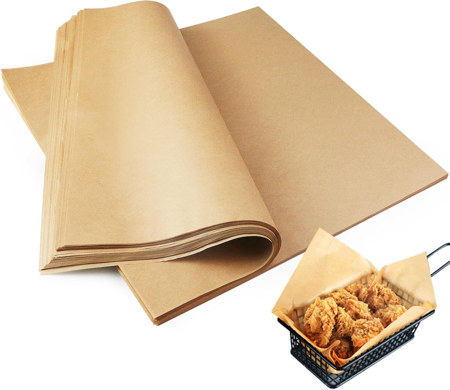 Amazon.com: GothaBach 200 Sheets Thickened Brown Kraft Paper Deli ...